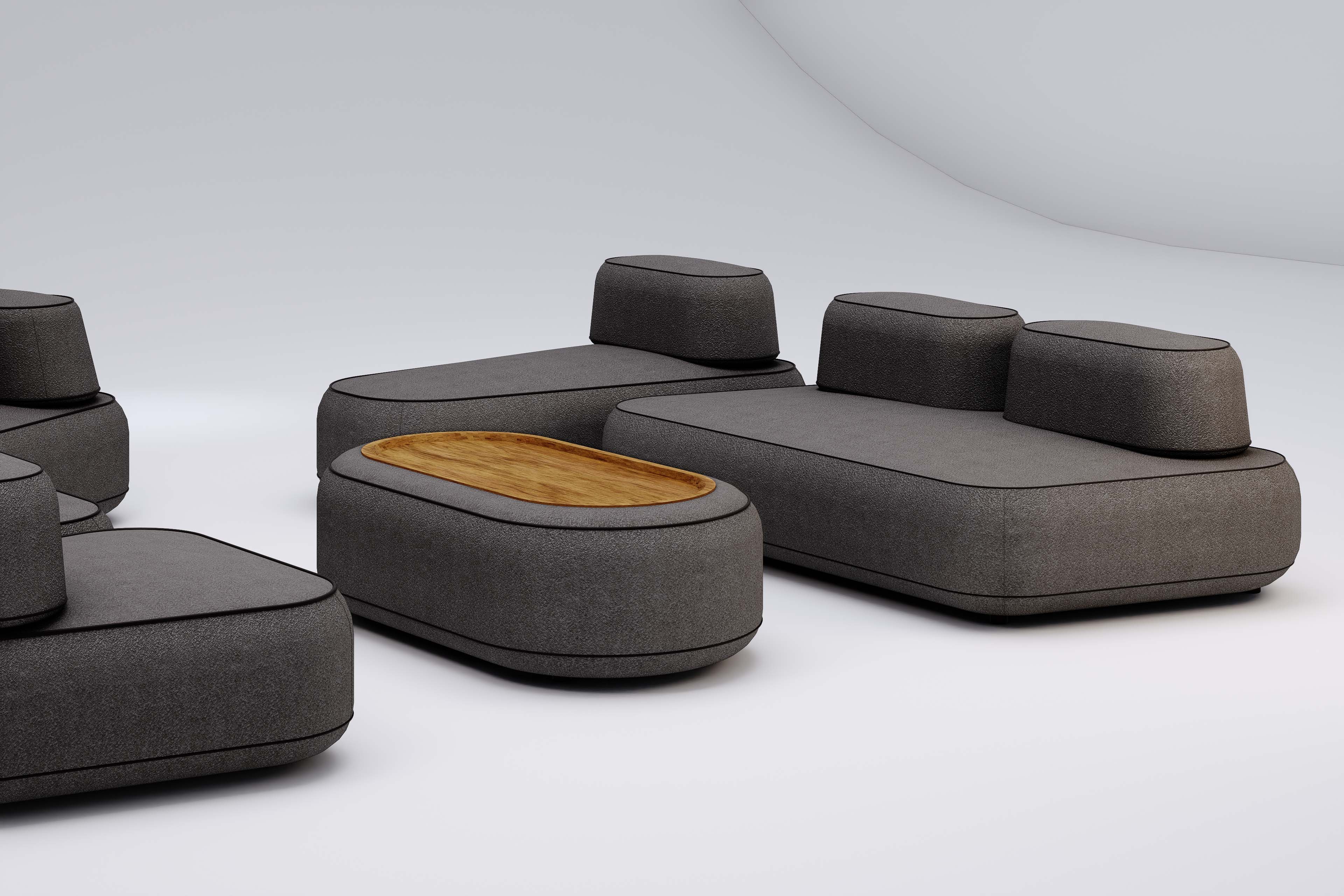 Skew Sofa Set - Black