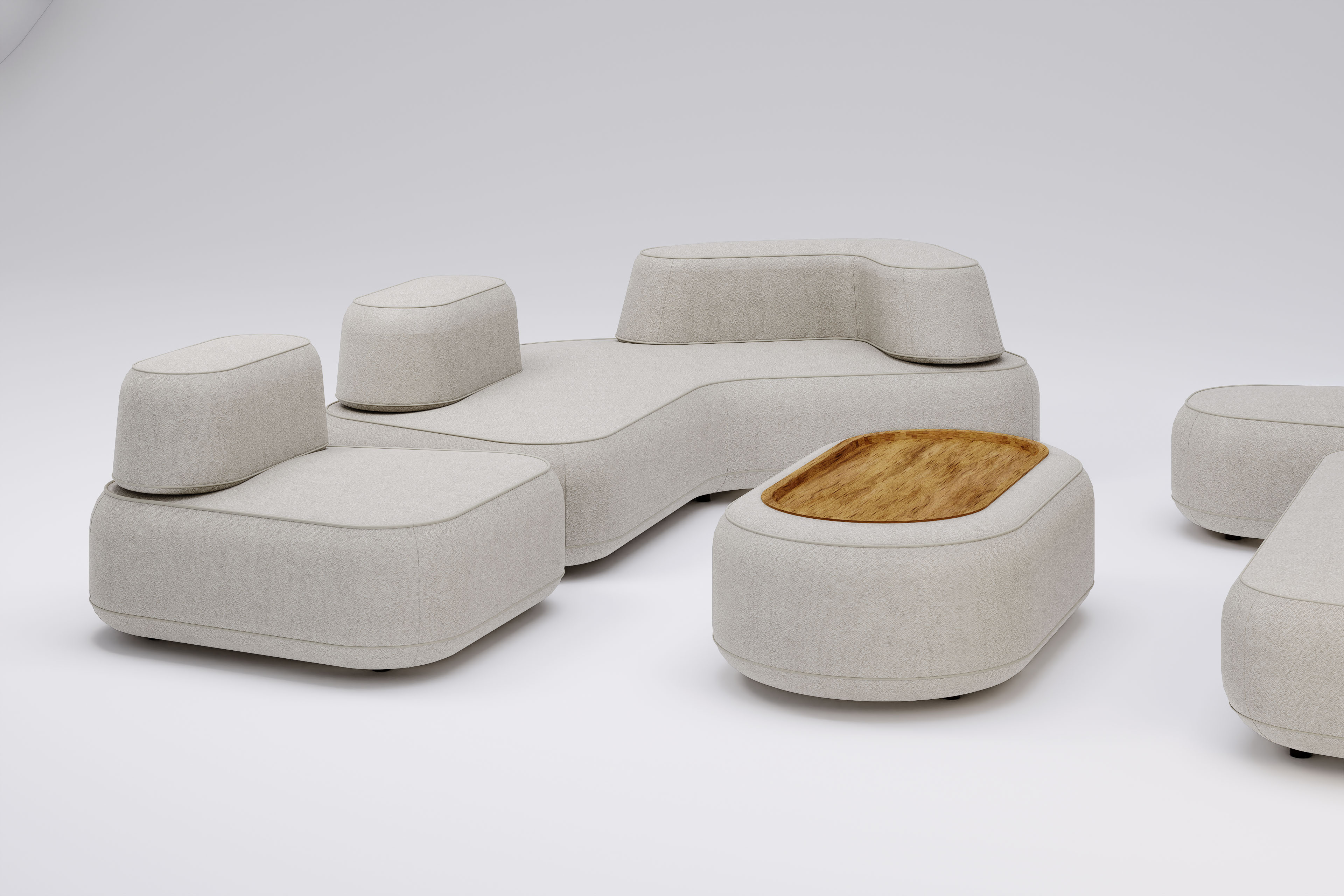 Skew Modular Sofa Set – Sand | Chattels & More