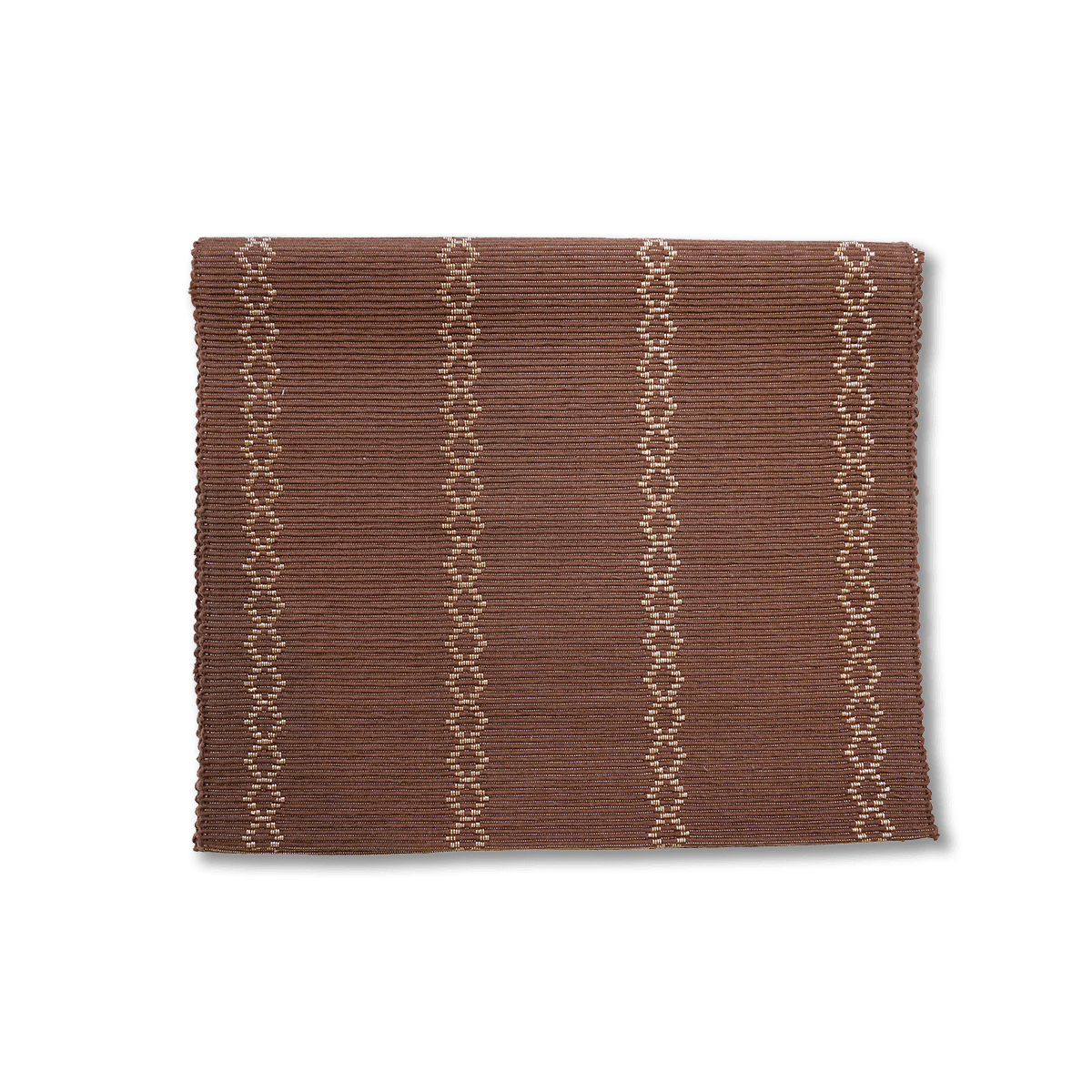 Golden Lurex Ribbed Runner With Brown Base Runner, 33x240 cm