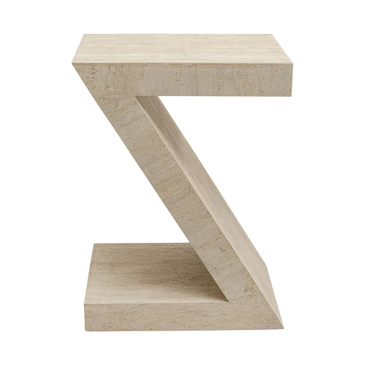 Luxury Z Travertine Side Table – Beige